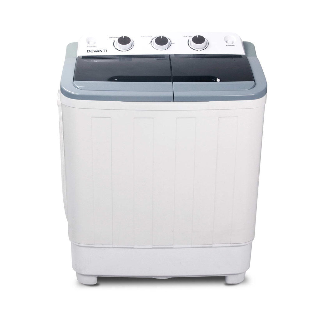 Buy the Devanti 5KG Mini Portable Washing Machine - White (PWM-T-98-WH ...