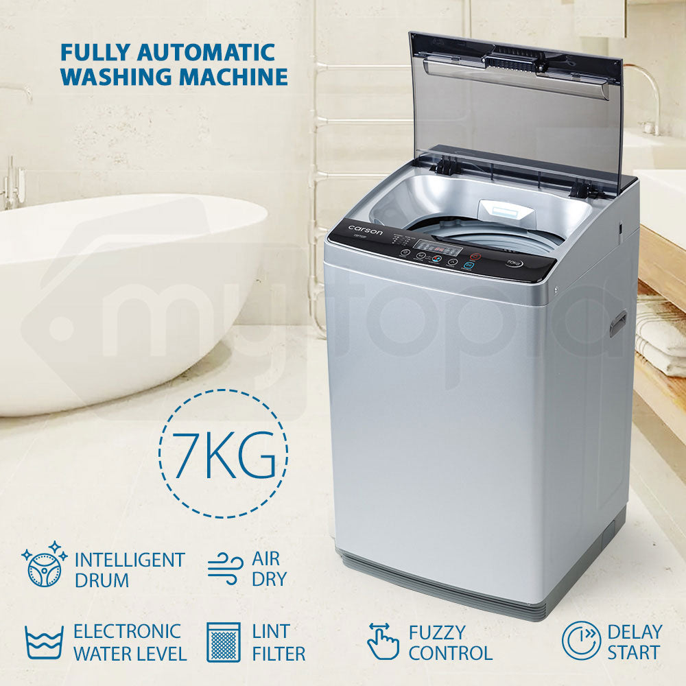 Buy the Carson 7kg Top Load Washing Machine Home Laundry Clothes Washer ...