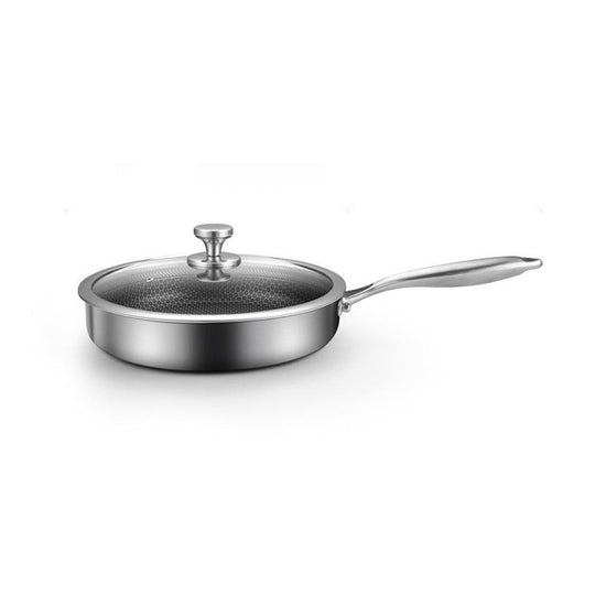 Buy the Mecora 316 Stainless Steel Frying Pan Non-Stick Cooking Frypan ...
