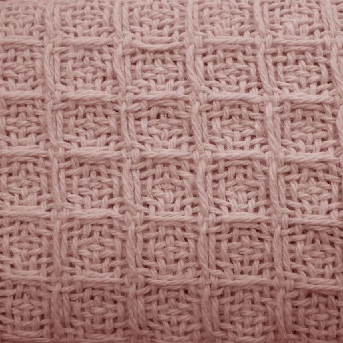 Buy the Mecora Cotton Waffle Blanket Dusty Pink Queen (V442-ATX-BLANKET ...
